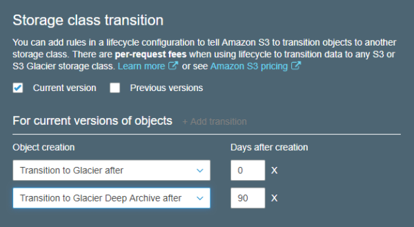 Big Data Backup to S3 Glacier via Java SDK with Spend Evaluation